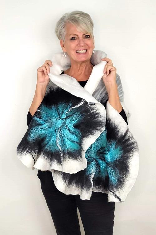 Makanuda Hand-Felted Shawl at Three Wild Women Canada